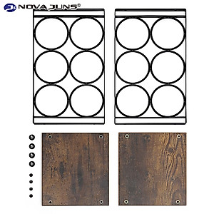 Wine Rack, Countertop Wine Holder for 6 Bottle Wine, Perfect for Home Décor Bar Wine Cellar Basement Cabinet Pantry