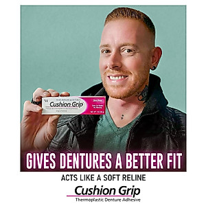 Cushion Grip Thermoplastic Denture Adhesive, 1 oz (Pack of 3)