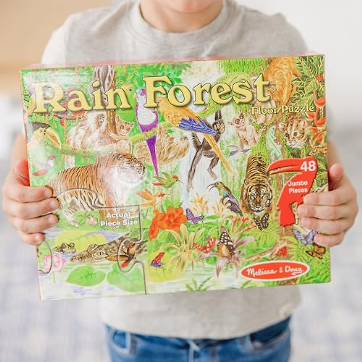 Melissa & Doug Rainforest Floor Puzzle (48 pcs, 2 x 3 feet) - FSC Certified