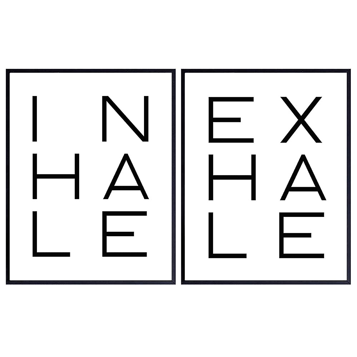 Inhale Exhale Wall Art - Zen Inspirational Meditation Wall Art Print - Unframed Typography - Spiritual Gift for Meditation Fans - Great for Bedroom, Yoga Studio - Chic Home Decor - 8x10 Print