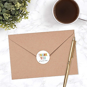 Thank You for Your Order Stickers / 500 Business Appreciation Labels / 1.5" Multi-Color Small Business Thanks Stickers/Made in The USA