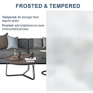 French Interior Door 48" x 80" (Double 24" x 80") 5 Lites Tempered Frosted Glass Door Panels, Pantry Door Slab Closet Door Easy Assembly - Without Hardware Kit