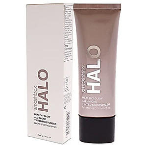 Halo Healthy Glow All-In-One Tinted Moisturizer SPF 25 with Hyaluronic Acid, Light to Medium Coverage, Dewy Finish, Oil-free, Sweat and Humidity Resistant