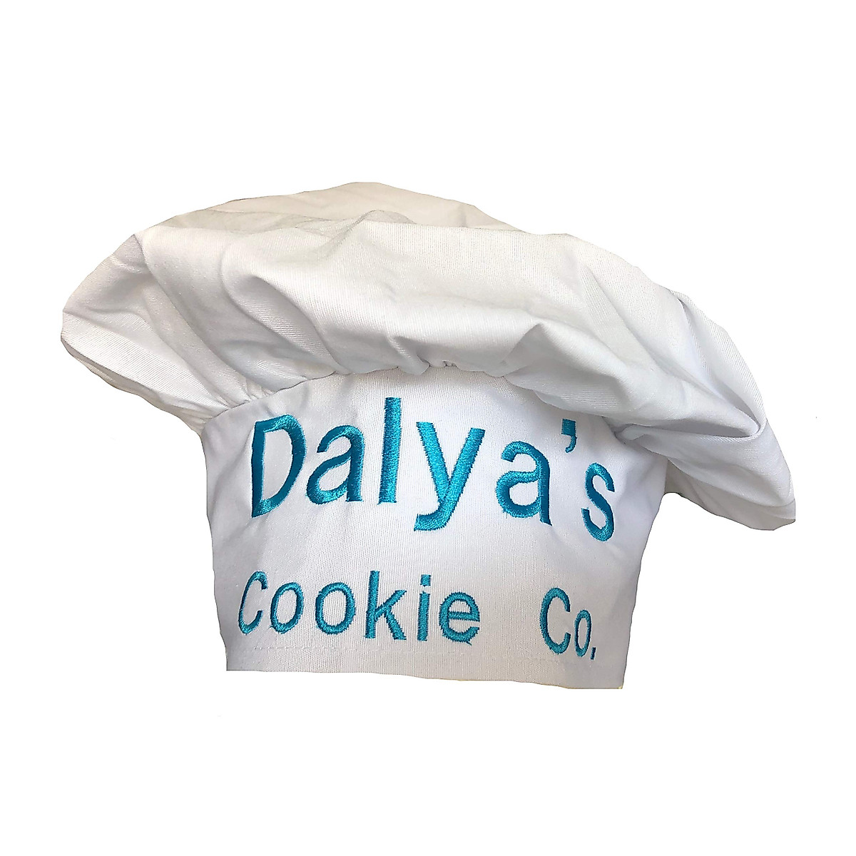 chefskin Personalized Children Chef Hat Adjustable, Custom Name and Color White