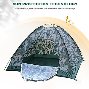 Generic Outdoor Camping Dome Tent, 3-4 Person Waterproof Family Tent with Rainfly, Lightweight and Suitable for Backpacking, Hiking, Traveling