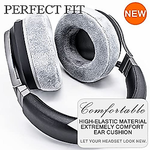 Sixsop Virtuoso XT Upgrade Thicker Earpads - Earpads Compatible with Virtuoso RGB Wireless SE Gaming Headset Replacement Ear Pads/Ear Cushion/Ear Cups (Gray Velour)