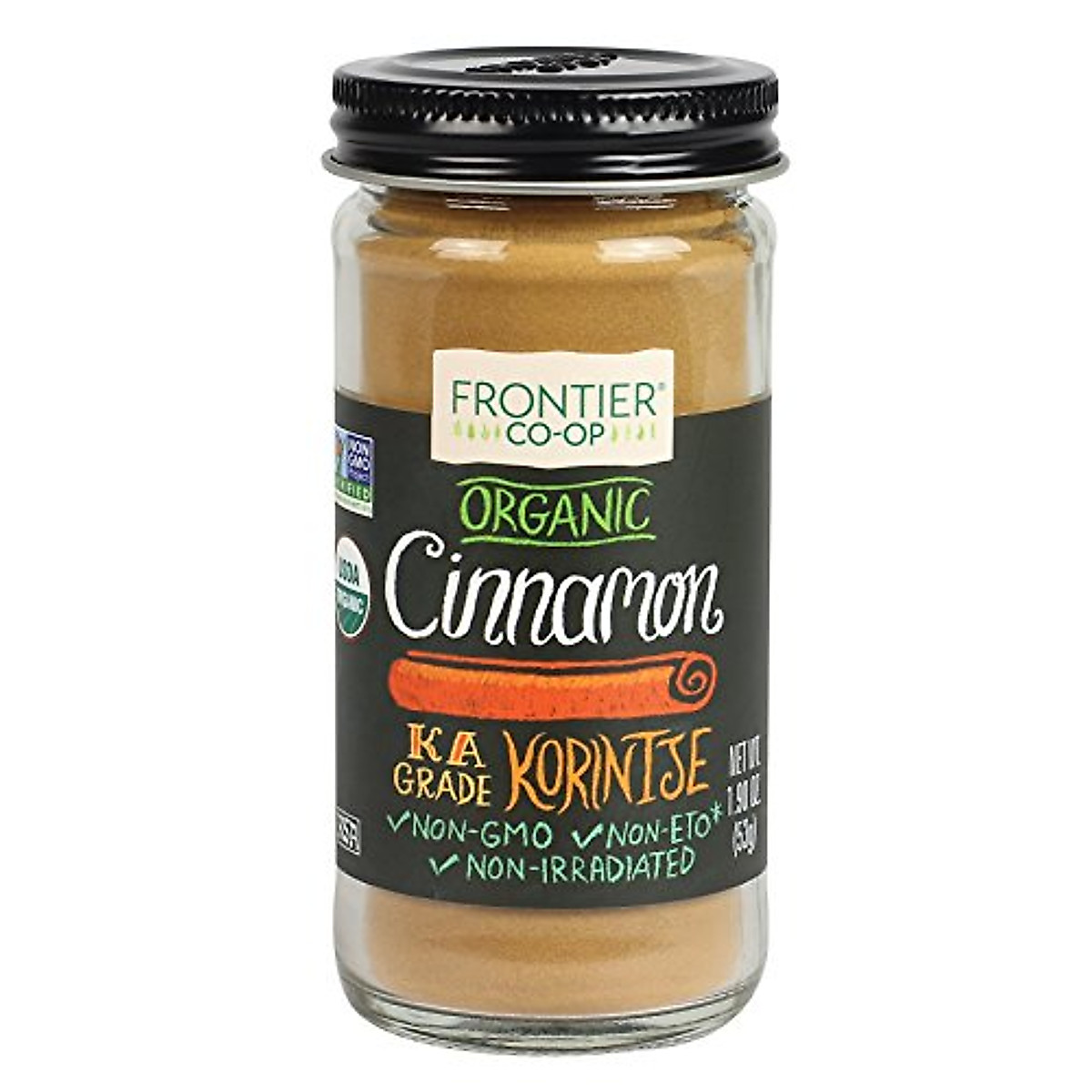 Frontier, Organic Cinnamon Korintje Ground, 1.9 Ounce