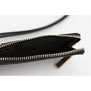 Kate Spade New York Leather Card Case Staci Lanyard Card Holder Black