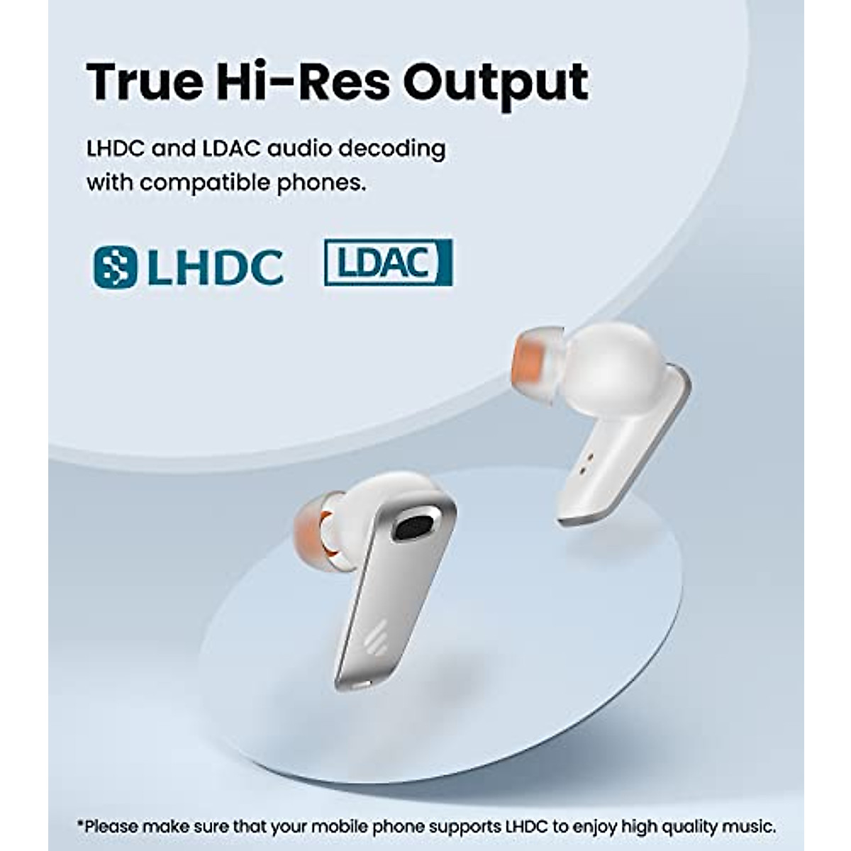 Edifier NeoBuds Pro Hi-Res Bluetooth Earbuds - Hybrid Active Noise Cancelling Earbuds with LDAC & LHDC - Wireless Earbuds - 6 Mics for Call - 24H Playtime App