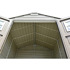 Duramax StoreMax 7 Ft. x 7 Ft. Vinyl Garden Storage Shed | Made of Fire Retardant PVC Resin