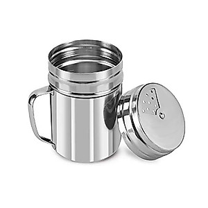 Accmor 2pcs Salt and Pepper Shakers with Adjustable Pour Holes,Pepper Spice Shakers,Stainless Steel Seasoning Shakers for Salt Pepper Cinnamon Powder Sugar