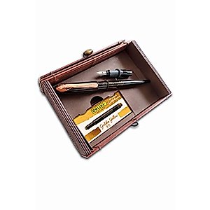 Online 10058 Calligraphy Set I Calligraphy Pen Air Black Rose I Calligraphy Nibs in 2 Line Widths 0.8/1.4 mm I 5 x Ink Cartridges Gold I Gift Set for Calligraphy Fans in Gift Box