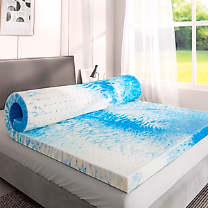 Airensky 2 Inch Twin XL (39"x80") Memory Foam Mattress Topper, Cooling Gel Infused Foam Mattress Topper for Pressure Relief Back Pain, Single Bed Toppers, CertiPUR-US