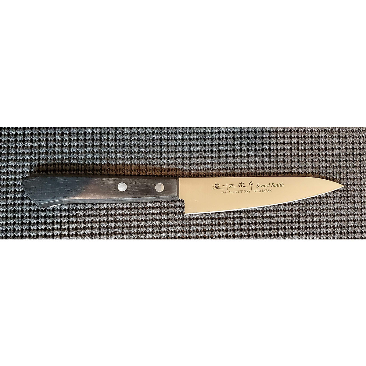 Satake Made In Japan Molybdenium Vanadium Stainless Steel Chef's Knife (801-850 Petty Blade 120mm) Wood,Stainless Steel,Natural