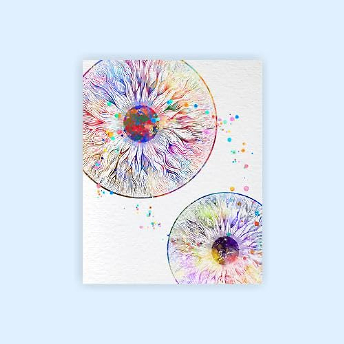 Dignovel Studios 11X14 Unframed Iris Human Eye Blood Vessels Ophthalmology Clinic Watercolor Art Print Poster Housewarming Wall Giclee Office Home Decor DN535