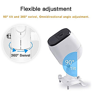 [Upgraded Version] HOLACA Vinyl Siding Clips for Arlo ZUMIMALL Ring Eufy Security Camera, Hanger Hooks for Mounting Security Camera, Weatherproof Stainless Steel Material (1 Pack, White)