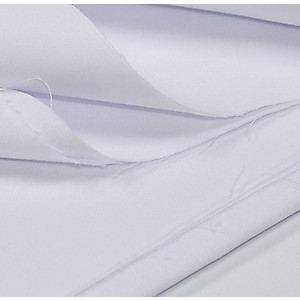 Cotton Fabric 45 Pieces 100% Cotton Woven Solid Quilting Fabric (10inch Square,White)