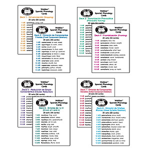 Super Duper Publications | Webber® Spanish Phonology Flash Cards (8 Total Fun Decks) | Educational Resource for Children