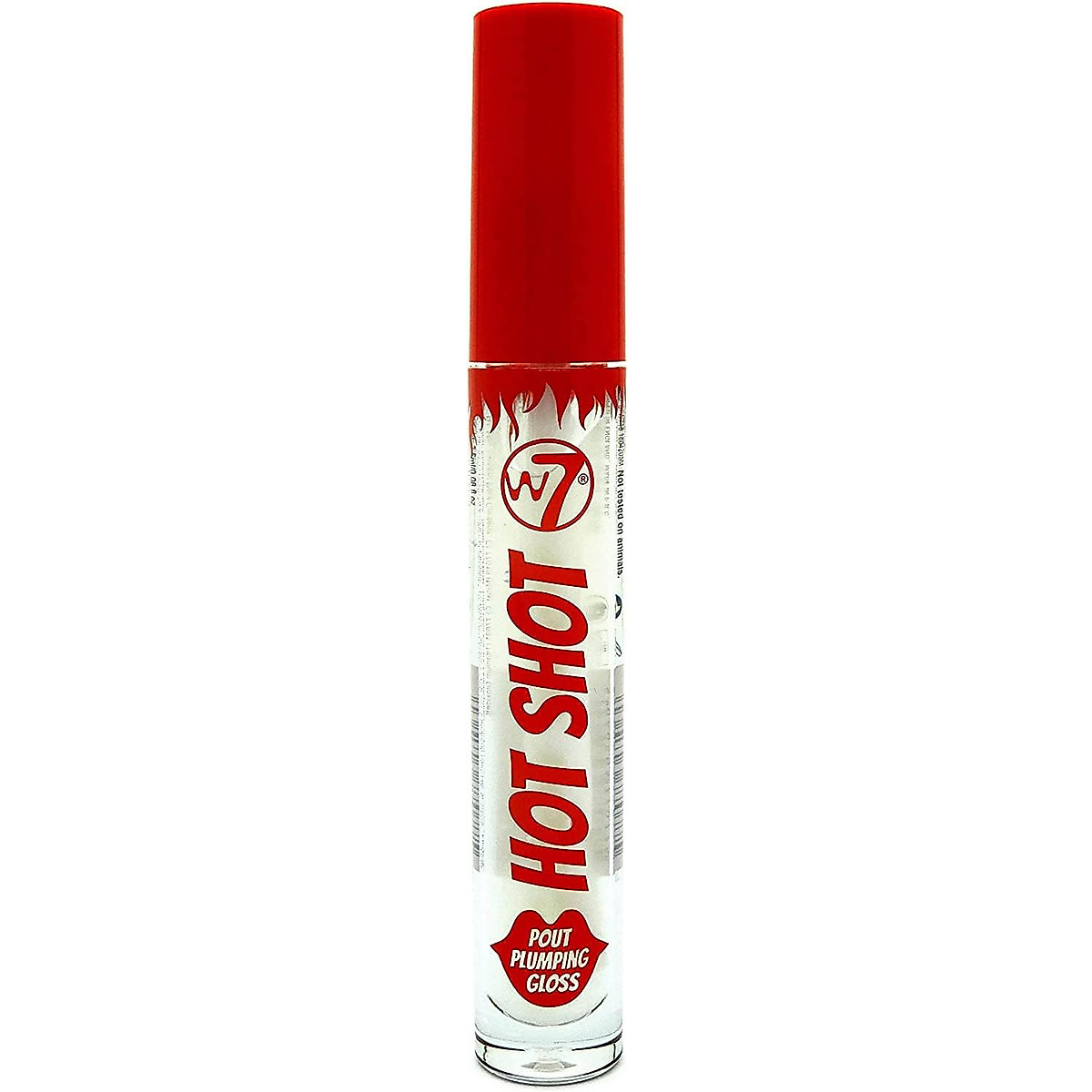 W7 Hot Shot Plumping Gloss - Enhancing Plump Effect For Fuller Lips - Clear, Natural, High Shine Finish