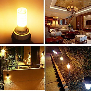 G4 Led Bulb 12V 5W, G4 T3 JC Bi-Pin Base Light Bulb Lamps, 40W Halogen Bulb Equivalent, AC/DC 12V Volt Low Voltage Warm White 3000K, Not-Dimmable, for Home, Landscape. (Pack of 4)