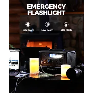 BLUETTI EB70 Portable Power Station, 716Wh LiFePO4 Battery Backup w/ 4 800W AC Outlets (1,400W Peak), 15W Wireless Charger, Solar Generator for Camping, Road Trip, Power Outage (Solar Panel Optional)