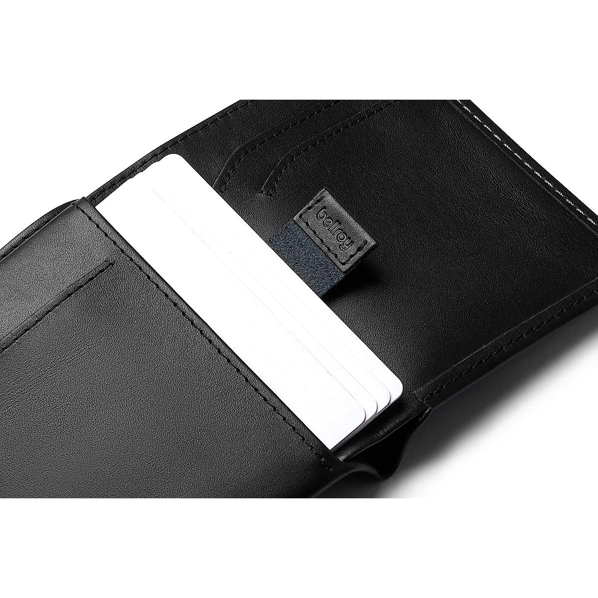 Bellroy Note Sleeve, Slim Leather Wallet, RFID Editions Available (Max. 11 Cards and Cash) - Black