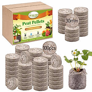 Legigo 100 Pcs 30mm Seed Starter Peat Pellets Pods for Seedlings- Compressed Seed Starting Pellets Seed Starter Pods Plugs Soil Peat Pods for Starting Seeds, Garden Planting Herb Flower Vegetables