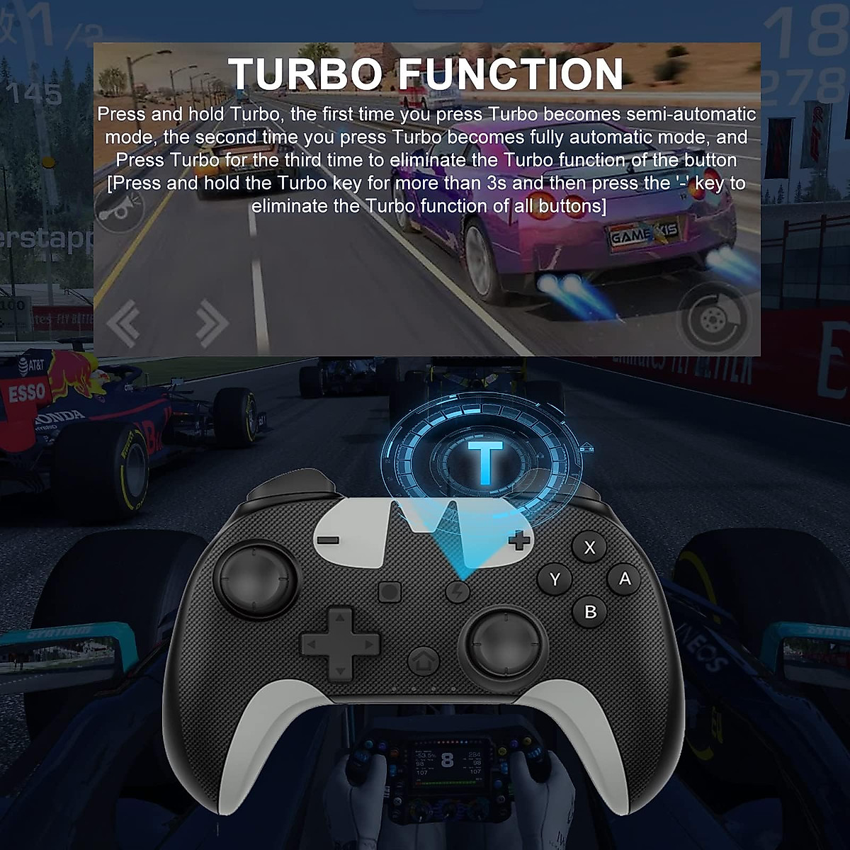 Joso Mobile Game Controller for iPhone iPad, Direct Play, Bluetooth Gaming Gamepad Joystick Works with Most iOS, iPad, MFi Games, Call of Duty Mobile(COD), Genshin Impact, Asphalt 9, Real Racing 3