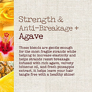 Maui Moisture Strength AntiBreakage Hair Mask, 12 fl oz (354 mL), Agave + Hibiscus + Pineapple for Damaged Hair, Vegan, Sulfate and Paraben Free, Nourishing, Hydrates, Leave In