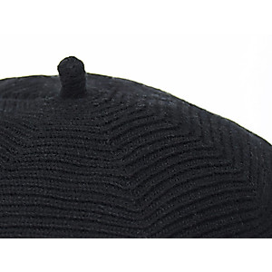French Style Beret Hats for Women Knit Artist Hats Classic Solid Color Warm Beanie Hat