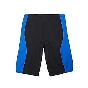 Speedo Boys' Swimsuit Jammer Begin to Swim Solid, Black/Blue, 5 (Little