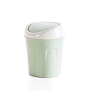 D-GROEE Mini Trash Can with Lid, Trash Can Durable Multipurpose Can Large Capacity Waste Container for Room Green