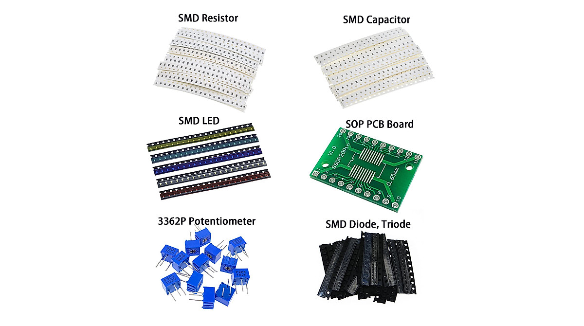 Molence SMD Electronics Components Kit - 3638PCS Assortment
