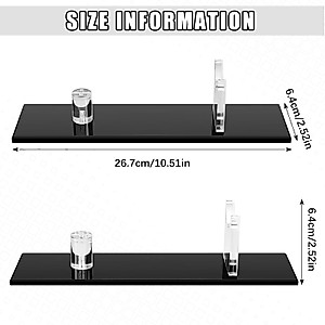 2 Pcs Acrylic Knife Display Stand Fixed Blade Knife Collection Display Stand Holder for Single Knife Rustic Cabin Home Decor (Black Base)