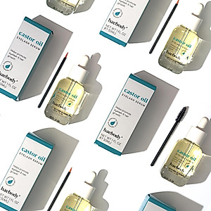 Baebody Critically Acclaimed Vegan Castor Oil for Eyelashes and Eyebrows, Pure Castor Oil Eyebrow and Lash Growth Serum, Castor Oil for Hair Growth with Applicator Kit, 1 oz - Beauty Gifts for Women