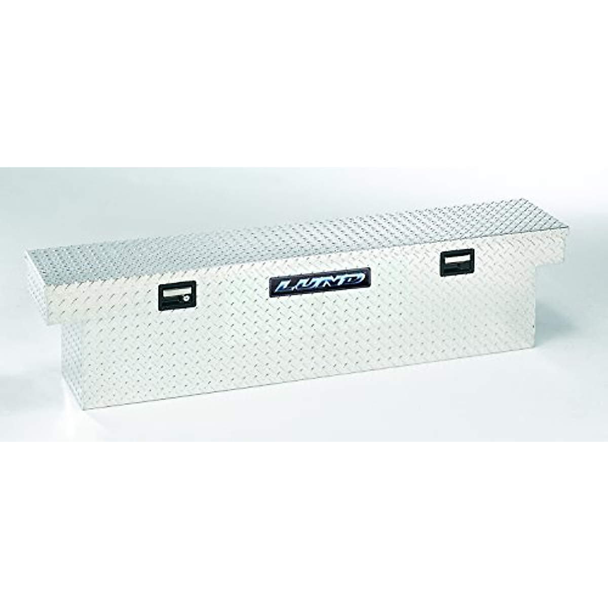 Lund 511101 70-Inch Slimline Aluminum Full Lid Cross Bed Truck Tool Box, Diamond Plated, Silver