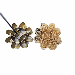 DOK JOK Cookie Bouquet Sunflower 2.5 Inch Diameter Crispy Biscuit Mould Brass Blossom Lotus Flowers Shaped Mold Maker Thailand Dessert Come with Thaise Thailndsk Thai Kanom Recipe Amazon