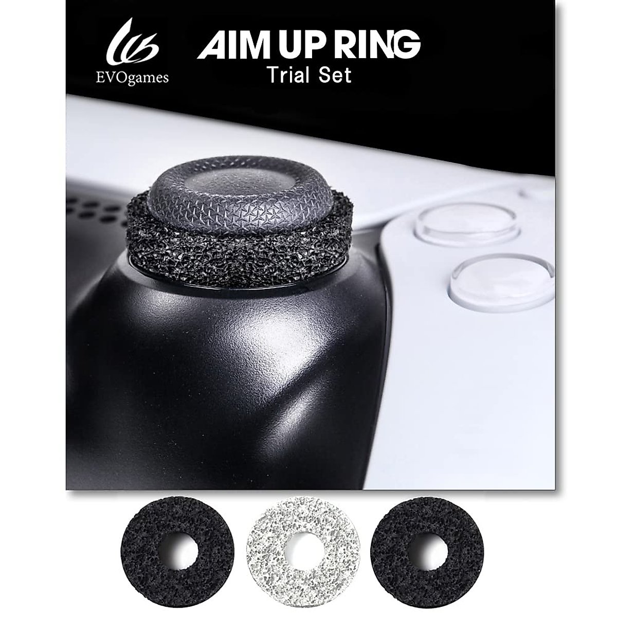 EVOgames Aim Up Ring Trial Set Made in Japan FPS Precise operability UP 3 types of hardness set PS5 PS4 Switch Xbox For PC controller