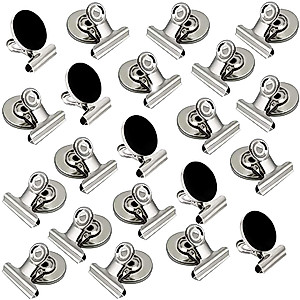 20 Pack Fridge Magnet Refrigerator Magnets, Magnetic Clips, Strong Clip Magnets for Whiteboard, Magnets for Fridge, Locker, Office, Photo Displays, Magnetic Clips Heavy Duty (30mm Wide)