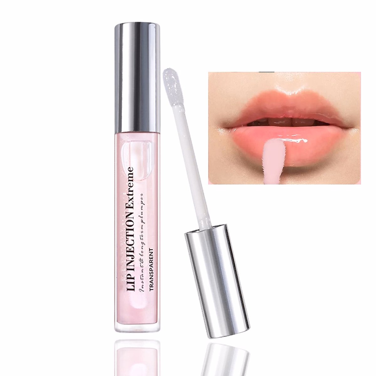 Lip Injection Extreme Lip Plumper, Plumping Lip Gloss for Women, Lip Lightening for Dark Lips, Lip Gloss Base, Plumping Lip Gloss, Lip Filler Lifter Gloss, Lip Moisturizer for Very Dry Lips, Lip Plumping Lip Gloss, Moisturizing Lip Glow Oil, Lip Enhancer,
