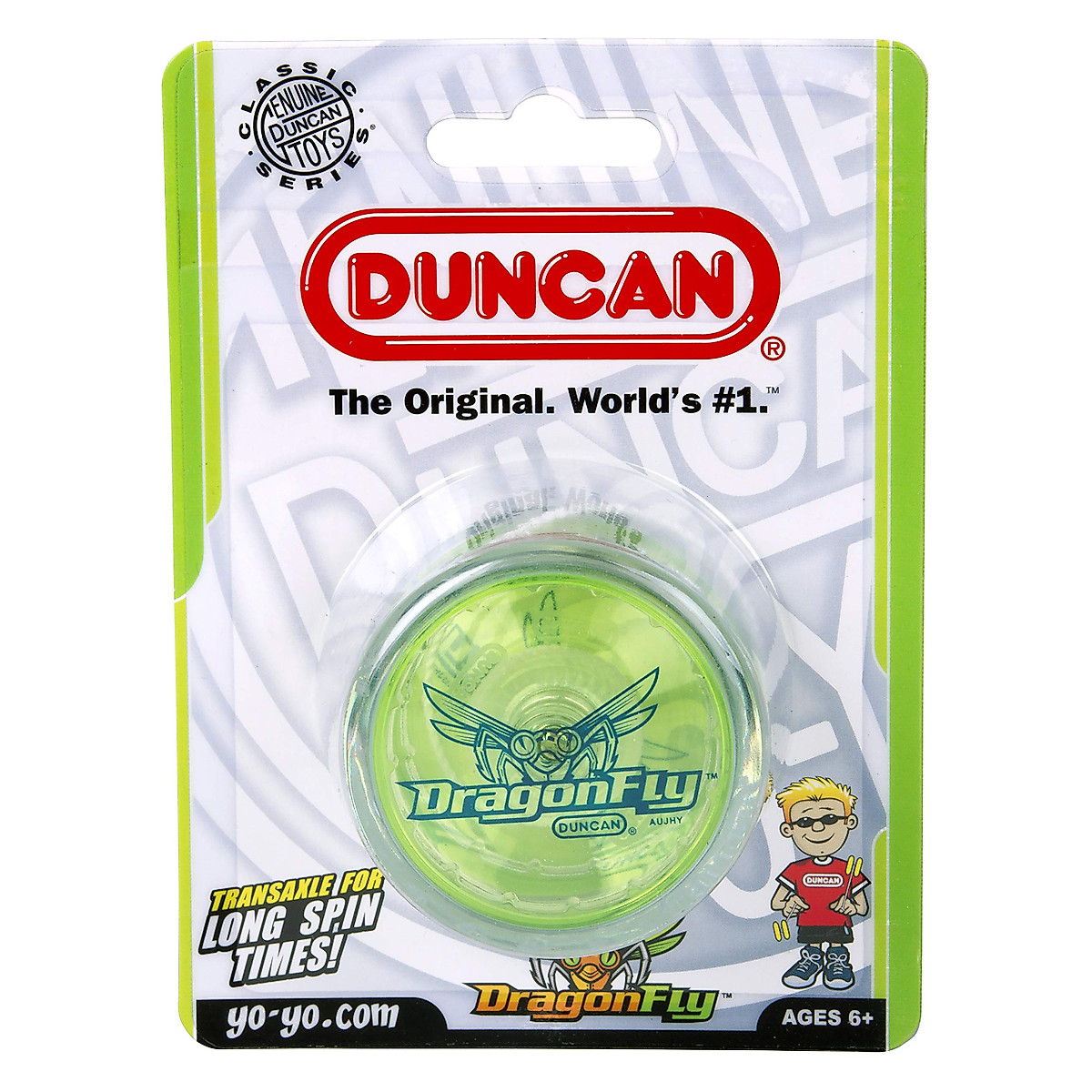 Duncan Dragonfly Yo-Yo -Clear with Green Cap