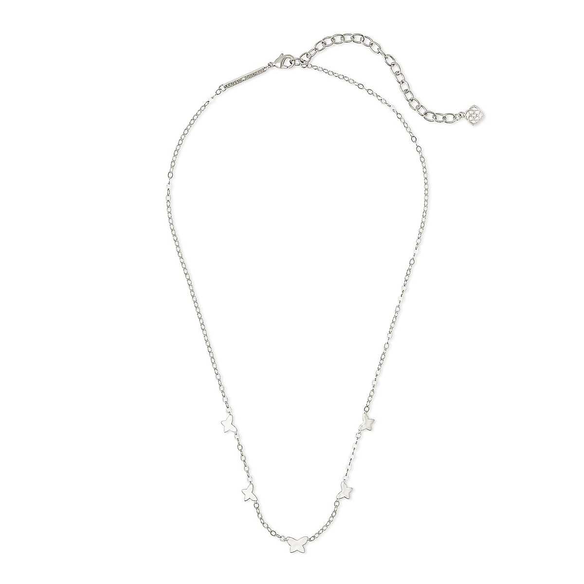Kendra Scott Lillia Butterfly Strand Necklace in Rhodium-Plated Brass, Fashion Jewelry for Women