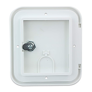 RV Camper Trailer Motorhome Power Cord Hatch Electrical Access Door (White-1801LW)