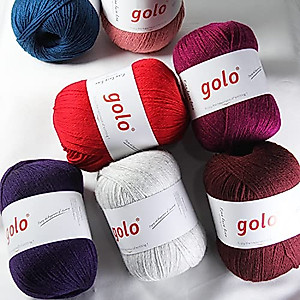 golo Merino Wool for Knitting 3-Ply Warm Soft Lightweight Cashmere Yarn for Crocheting