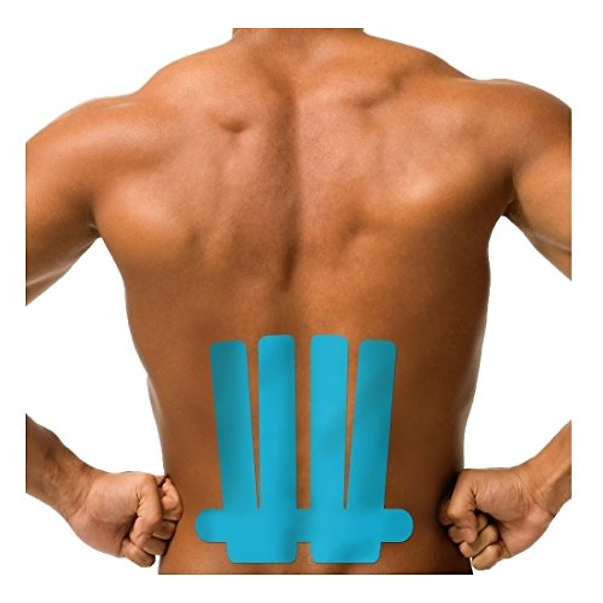 Kinesiology Tape Pro, Athletic Waterproof Muscle Support Adhesive Kinesio Sport Tape for Athletes 2 inches x 16.4 feet, 2 Rolls, Light Blue