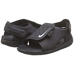 Nike Sunray Adjust 5 Kids Toddler Slide Sandal Aj9077-001 Size 9 Black/White