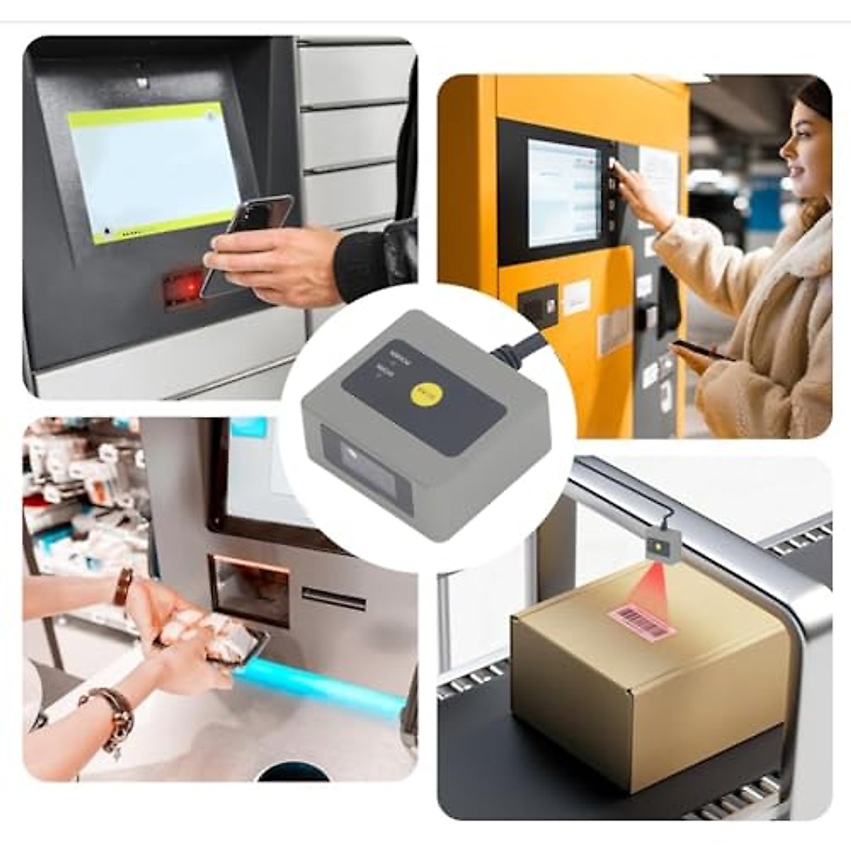 Embedded Barcode Scanner EP2300 with Automatic Scanning, Strong Decoding, and Metal Casing for Wide Application Fixed Mount Barcode Scan Module for 1D 2D QR Bar Code