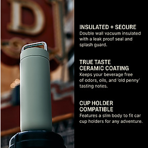 Fellow 20 oz Carter Carry Vacuum Insulated Tumbler for Water, Tea, Coffee, Smoothies, & more - Stainless Steel - Keeps Heat for 12 Hours/Stays Cold for 24 Hours-Leak-Proof Seal-Slim Width-Mint Chip