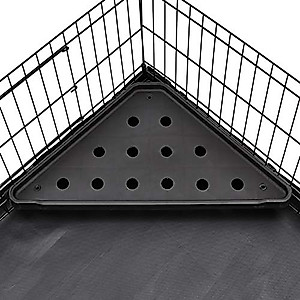Amazon Basics Canvas Bottom Pet Cage with Divider Set, Black, 47.64"L x 24.21"W x 13.98"H