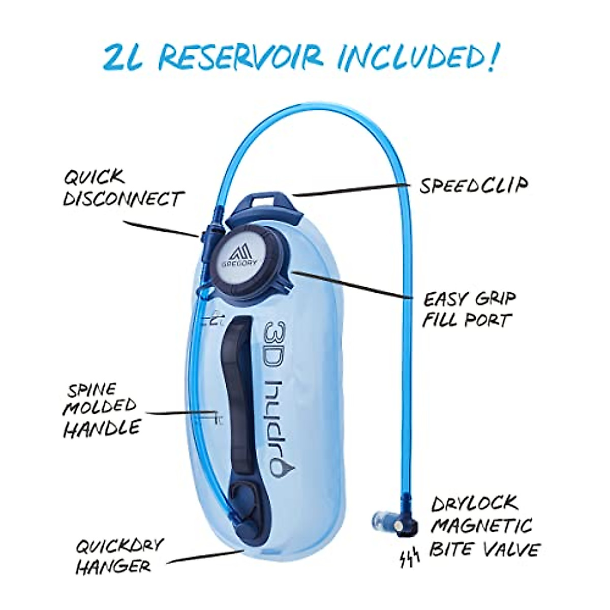 Gregory Mountain Products Tempo 3 H2O Hiking Backpack